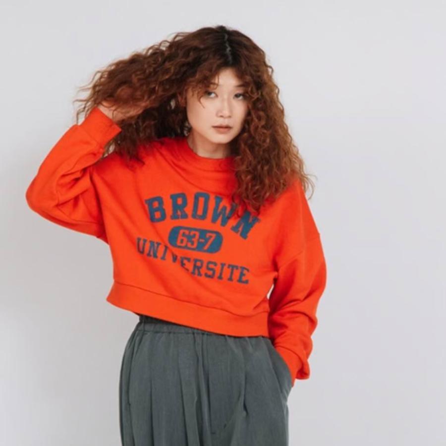 BLANC basque/ブラン バスクの カレッジロゴ ショート丈スウェットプルオーバー【BB46-920】 : メロウザショップヤフー店 - 通販 - Yahoo!ショッピング