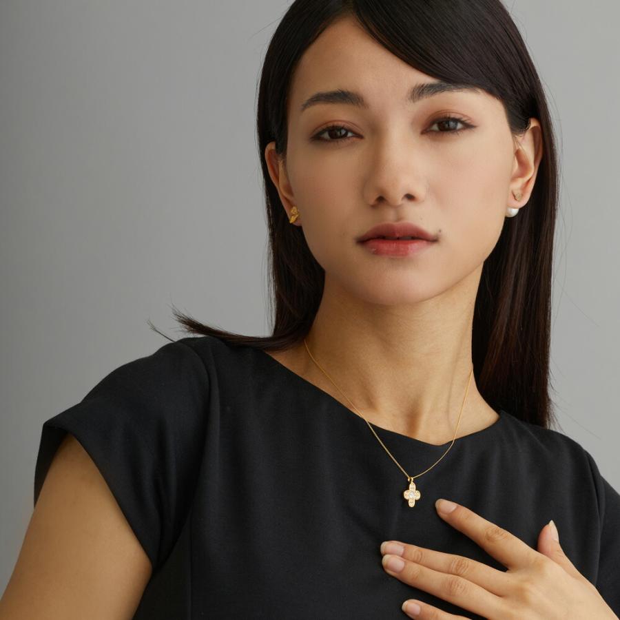 ネックレス 日本製 お花 クローバー フラワー 四つ葉 K18GP ジュエリー レディース ゴールド おしゃれ プレゼント アクセサリー :OP-N294:日本製 MELODY ...