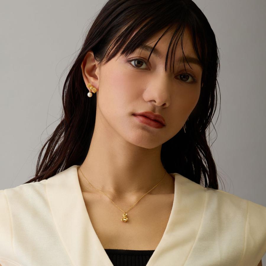 ネックレス 日本製 ペンダント クマ くま テディベア チェーンネックレス レディース k18gp ゴールド 大人 カジュアル ゴールド シンプル アクセサリー :OP-N301:日本製 ...