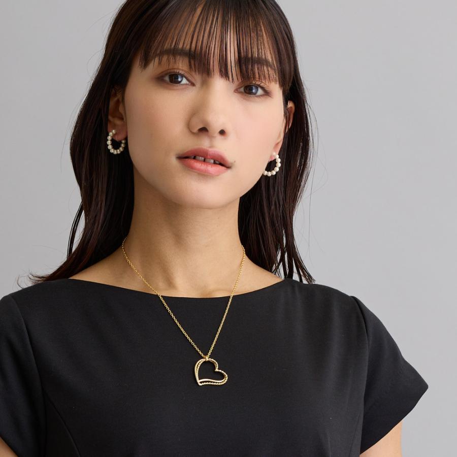 ネックレス 日本製 ロングネックレス レディース 大ぶり ハート K18GP 10代 20代 中学生 高校生 ゴールド ブランド おしゃれ プレゼント アクセサリー :op-s163:日本製 ...