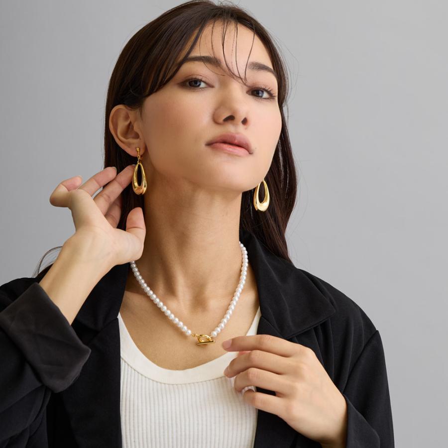 イヤリング ピアス 日本製 おおぶり 大ぶりドロップ K18GPフックピアス ネジバネイヤリング 結婚式 ブランド レイヤード アクセサリー :pe-s28:日本製 MELODY ...