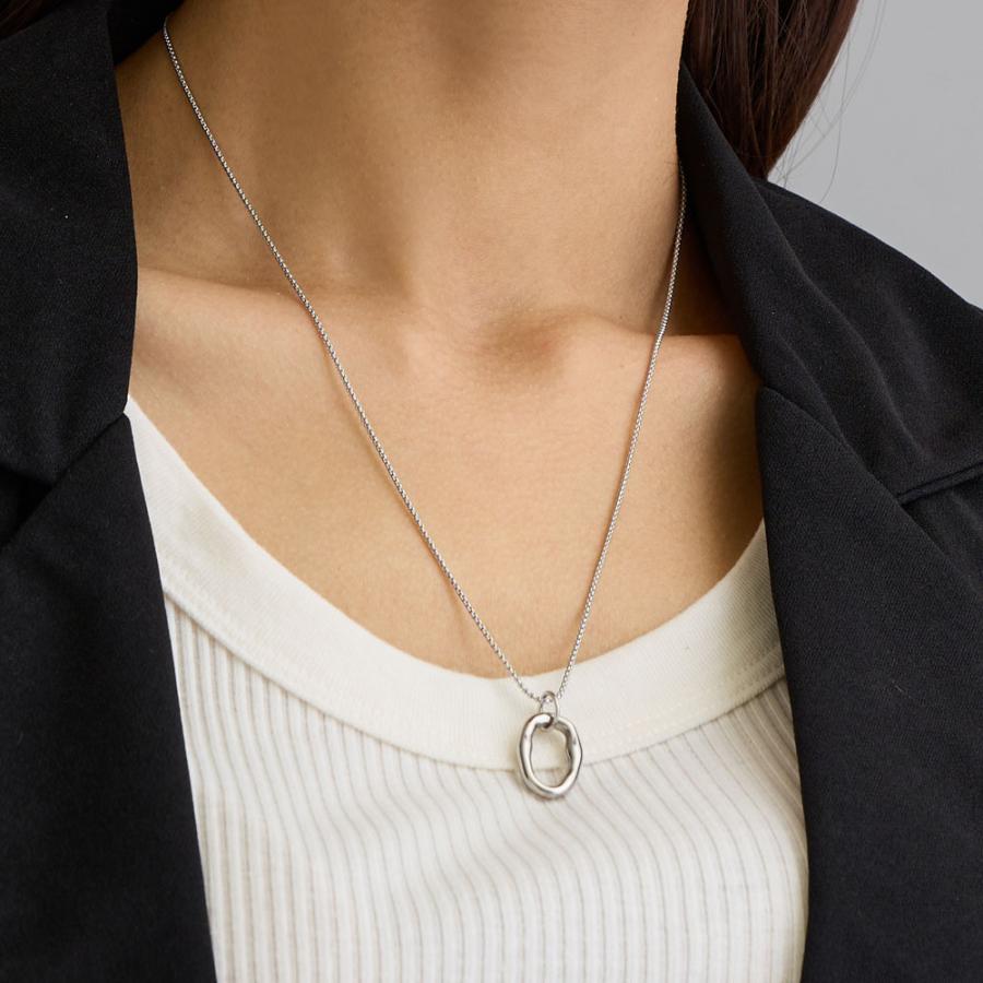 ステンレス ネックレス K18GP オーバル モチーフ チェーン ゴールド メタル トレンド オフィス 小ぶり シンプル 大人 ブランド チェーン おしゃれ プレゼント :st-n4:日本製 ...