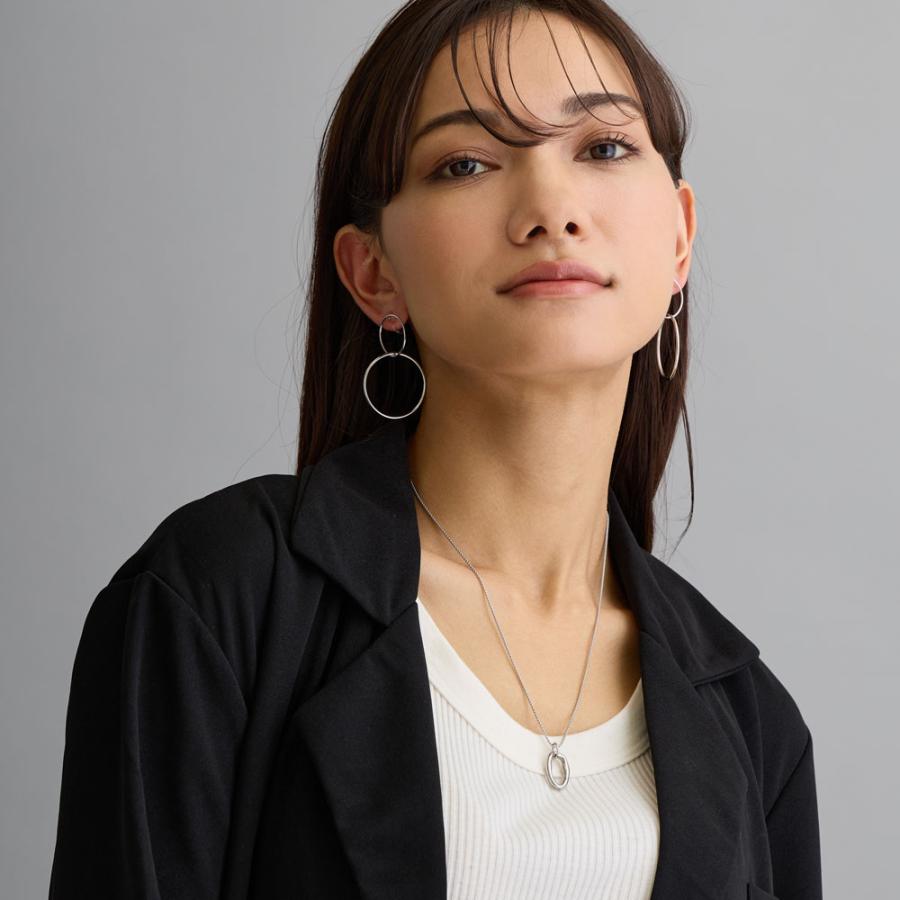 ステンレス ネックレス K18GP オーバル モチーフ チェーン ゴールド メタル トレンド オフィス 小ぶり シンプル 大人 ブランド チェーン おしゃれ プレゼント :st-n4:日本製 ...