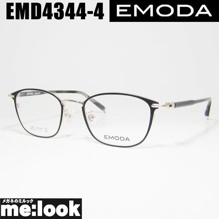 EMODA エモダ レディース 眼鏡 メガネ フレーム EMD4344-4-49 度付可 ブラック ホワイトゴールド : メガネのミルック - 通販 - Yahoo!ショッピング