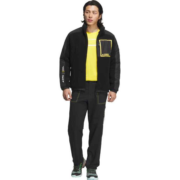 adidas（アディダス） ナショナルジオグラフィック ハイパイル フリースジャケット(メンズ) M ブラック #HAR37-IL8982 ...