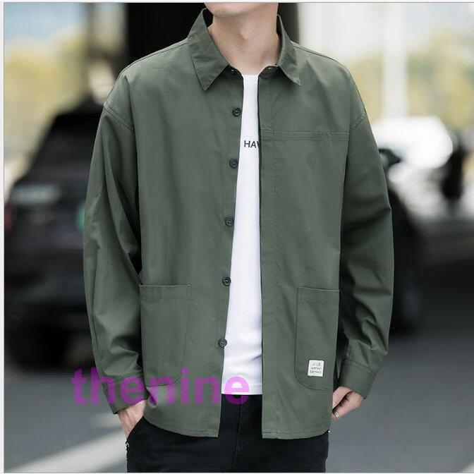カバーオール メンズ ジャケット ブルゾン ビッグシルエット ワイドシルエット 無地 シャツジャケット ミリタリー ワーク 春新作 春服 : MEMUストア - 通販 - Yahoo!ショッピング