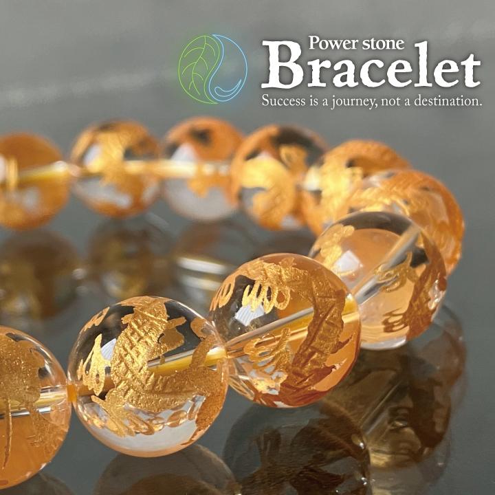 金龍 きんりゅう ミニさざれ石付 パワーストーン ブレスレット 金龍 きんりゅう ミニさざれ石付 パワーストーン ブレスレット