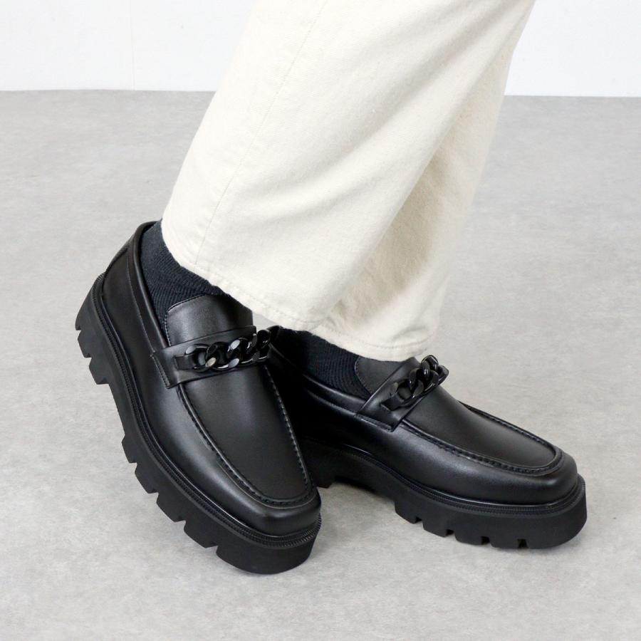 LOVEHUNTER 革靴 メンズ カジュアル 黒 厚底 ローファー Uチップ 軽い 歩きやすい 紳士 3E 25-27cm No.1731 ラブハンター ポイント利用 : 靴のジール ...