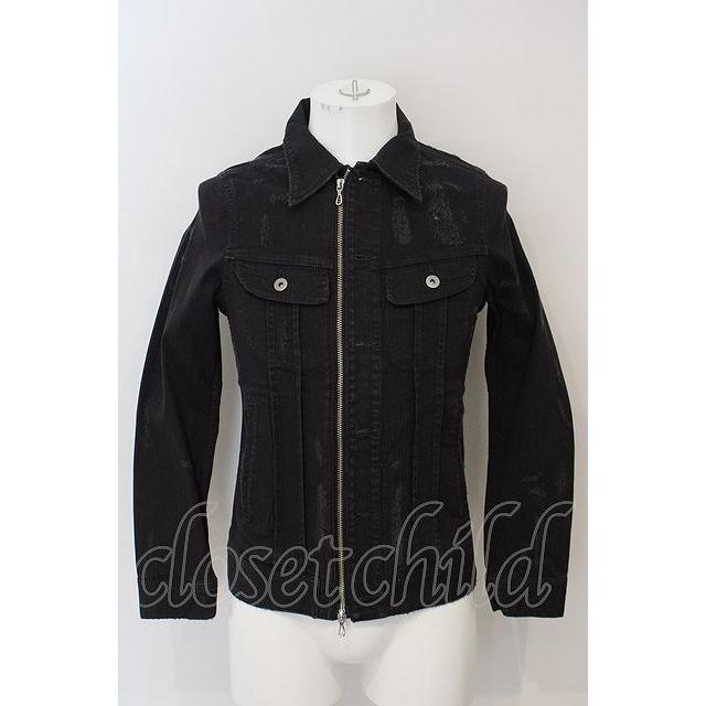 Moonage Devilment / ZIPクラッシュデニムジャケット 44 ブラック O-24-04-04-040-Mo-ja-YM-ZT169 :2100080000015242 ...