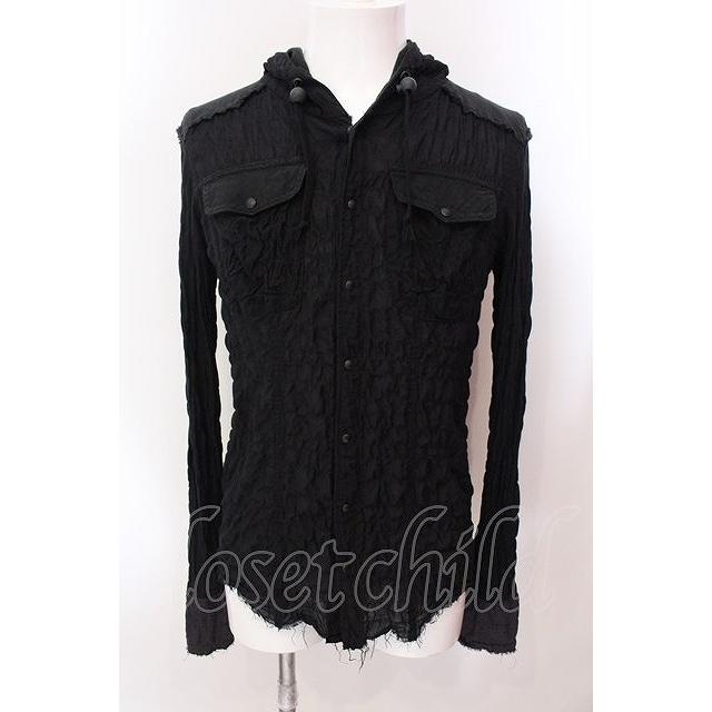 LGB / SHIRT-G/PK/BACK CROSS フード付きシャツ レディース1 ブラック O-25-02-23-003-LG-sh ...