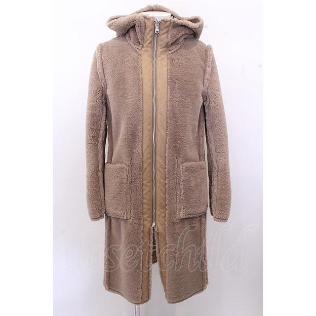 【WINTERセール】NO ID. BLACK コート.フェイクムートンリバーシブルフーデッド /キャメルxブラウン/1 O-23-01-08-048-NO-ou-YM-ZT-M105 ...