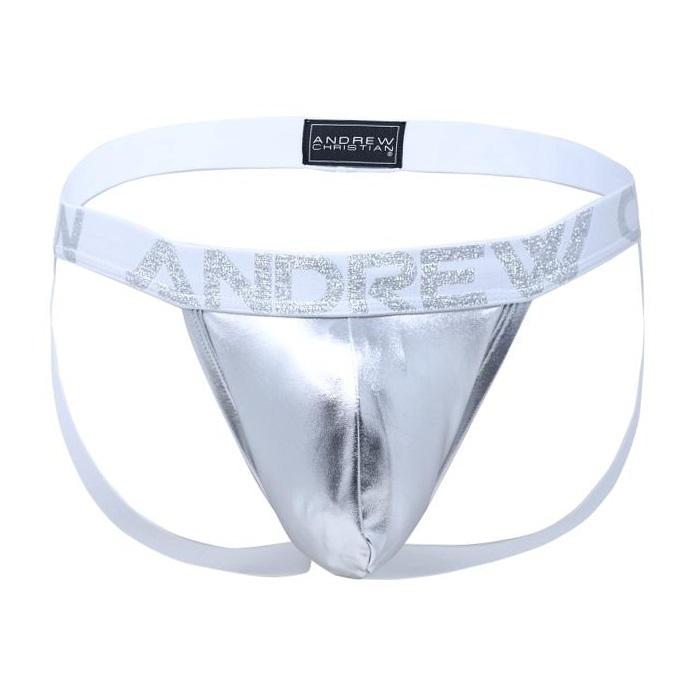 ANDREW CHRISTIAN（アンドリュークリスチャン） ジョックストラップ ケツ割れ ケツワレ Metallic Silver Jock ...