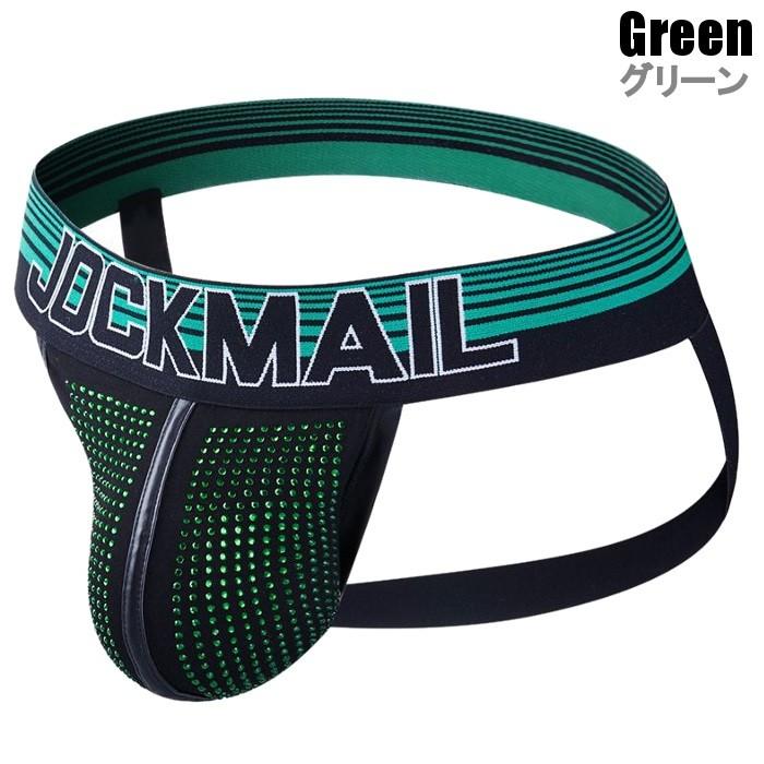ジョックストラップ メンズ ジョック ケツ割れ ケツワレ ローライズ ラインストーン スパンコール JockMail(男性下着jm222 ...