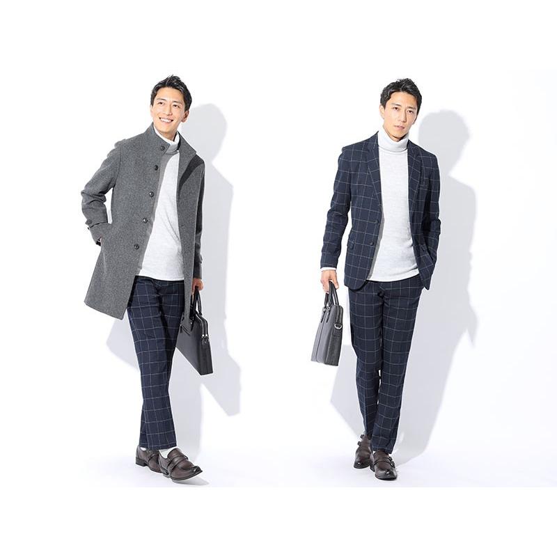 ハイネック 長袖 メンズ オシャレ ロンt 細身 ちょいワル