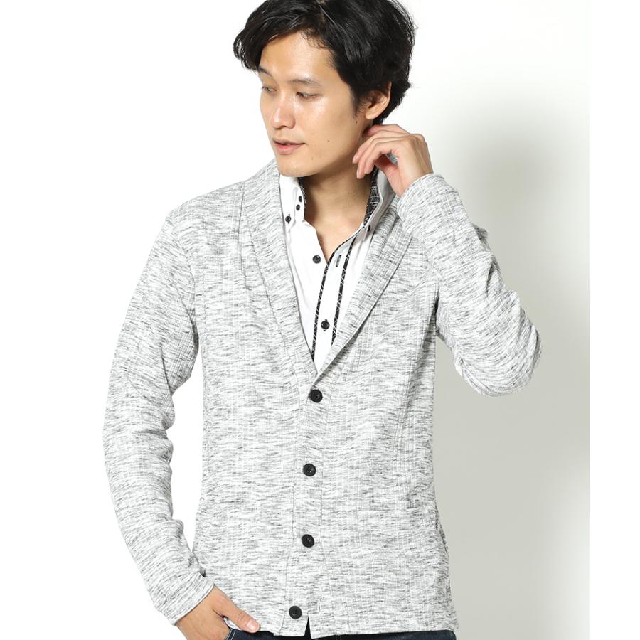 カーディガン メンズ 40代 50代 冬 秋 アウター カーデ 長袖 ショールカラー グレー 紳士 スリム 細身 大きいサイズ 白 黒 綿 メンズファッション コーデ :39-61-Y068 ...