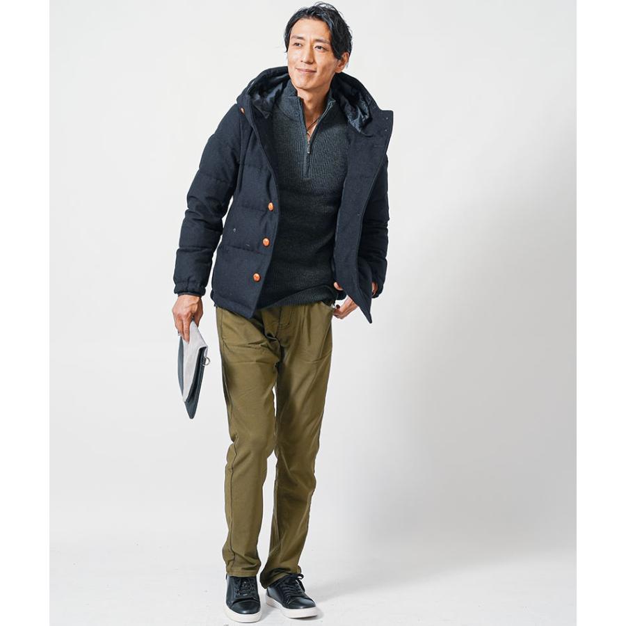 ニット メンズ トップス ニット リブ編み ハーフジップ スリム 長袖 無地 春 秋 冬 服 30代 40代 50代 メンズスタイル MENZ-STYLE :76-2411-862:MENZ ...