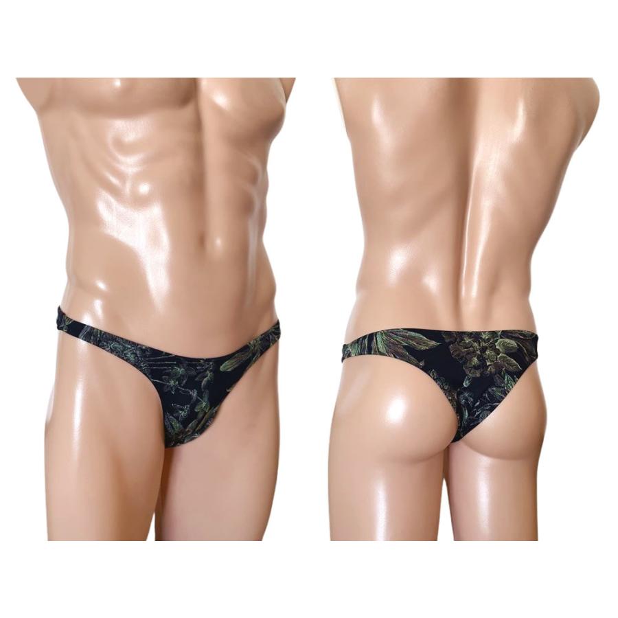 Nar's メンズビキニ ブラックリーフ柄 フロントノーシーム リオバック 1154 : BODYWEAR - 通販 - Yahoo!ショッピング