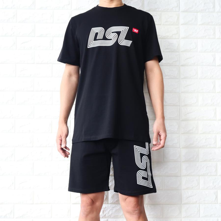 DIESEL ディーゼル ルームウェア メンズ ブラック DSLロゴ ラウンジウェア A09735 0BMAM 9XX : メラビリエ ...