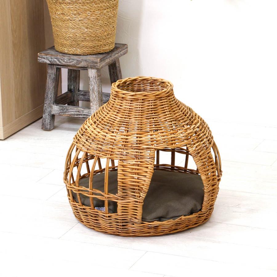 ねこハウス オニオン -バイ ジ アラログ- GROOM/グルーム CAT HOUSE ONION -BY THE AROROG.- ラタン 籐 らたん アラログ インドネシア 猫 ハウス ...