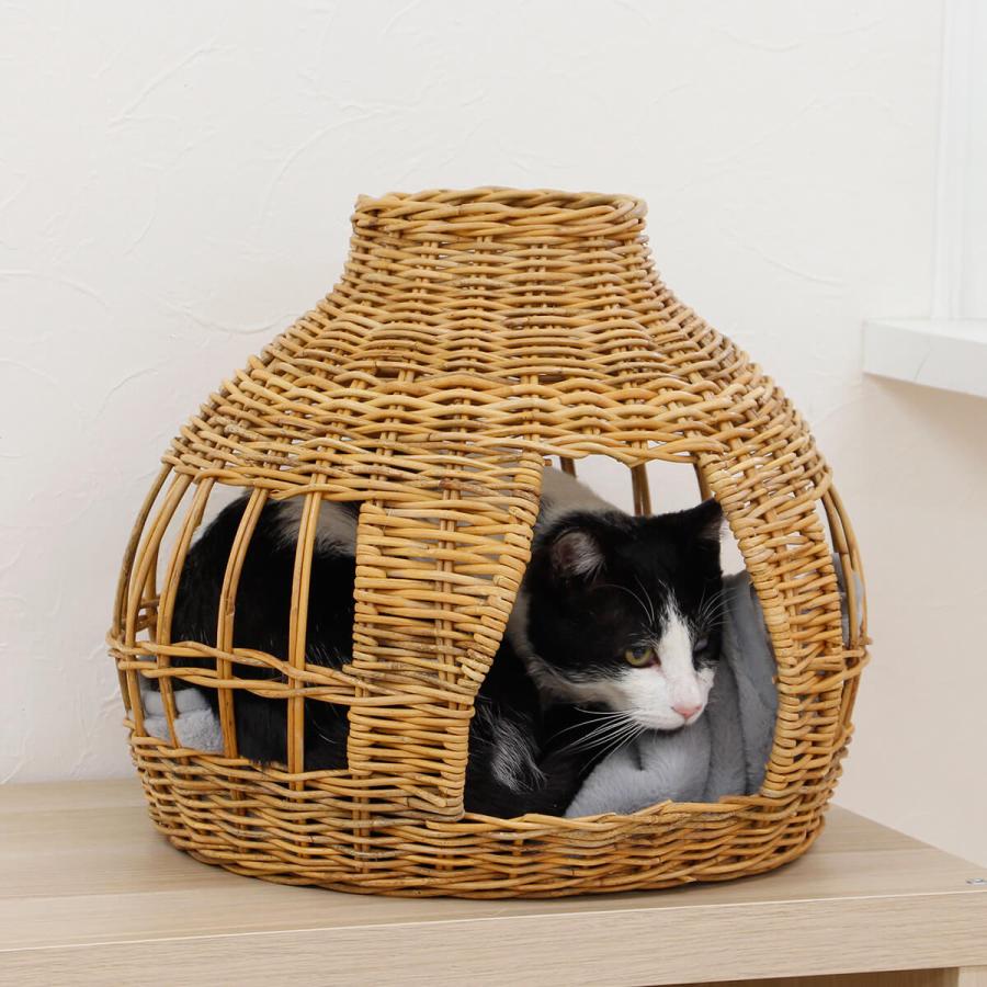 ねこハウス オニオン -バイ ジ アラログ- GROOM/グルーム CAT HOUSE ONION -BY THE AROROG.- ラタン 籐 らたん アラログ インドネシア 猫 ハウス ...
