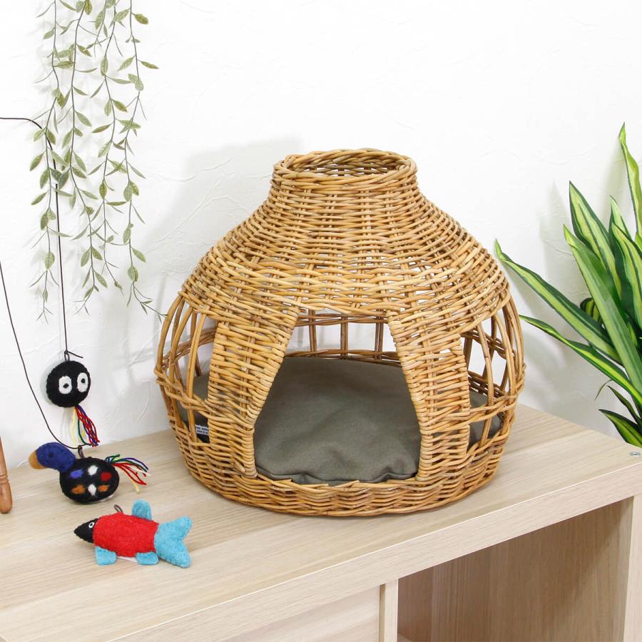 ねこハウス オニオン -バイ ジ アラログ- GROOM/グルーム CAT HOUSE ONION -BY THE AROROG.- ラタン 籐 らたん アラログ インドネシア 猫 ハウス ...