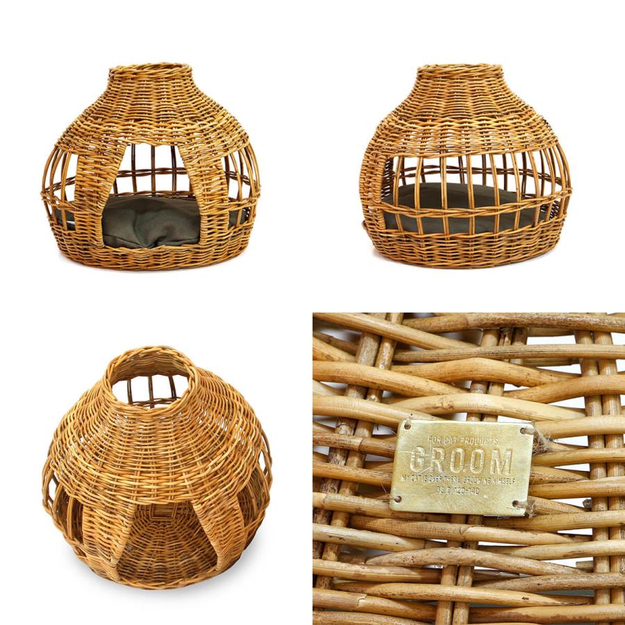 ねこハウス オニオン -バイ ジ アラログ- GROOM/グルーム CAT HOUSE ONION -BY THE AROROG.- ラタン 籐 らたん アラログ インドネシア 猫 ハウス ...