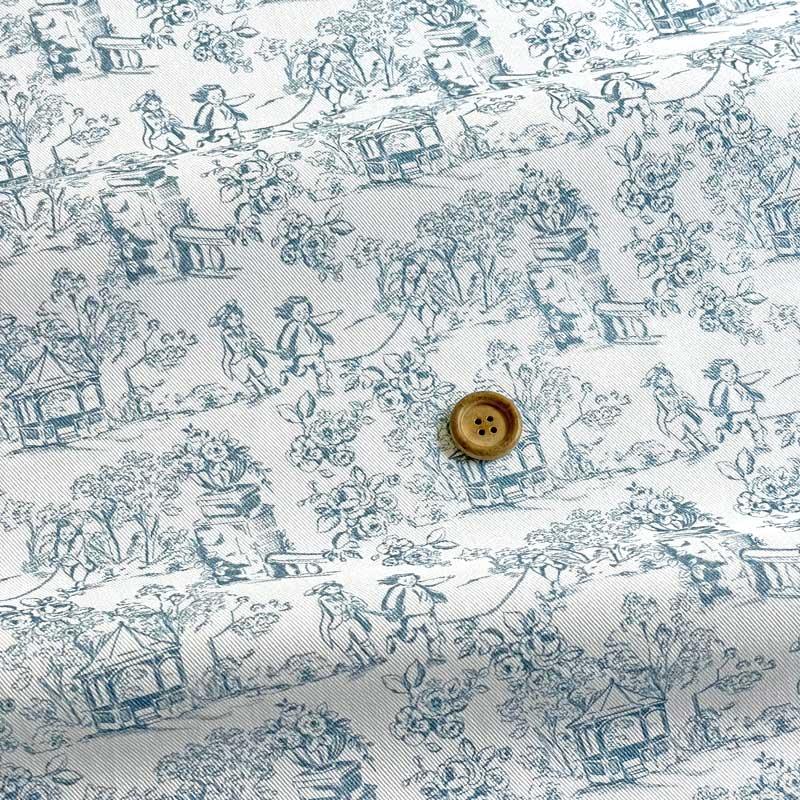 トワルドジュイ生地【ブルー】フランス製 mfta社 Jouy-Blue : リバティプリントショップmerci - 通販 - Yahoo!ショッピング