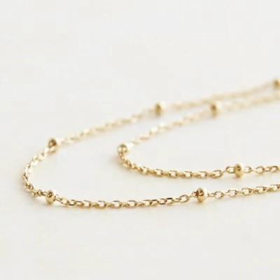 ネックレス チェーン ステーション 18金 ゴールド 0.28φ×0.7mm幅 36cm 37cm 38cm 40cm 42cm 45cm 50cm 60cm 80cm K18 18K ...