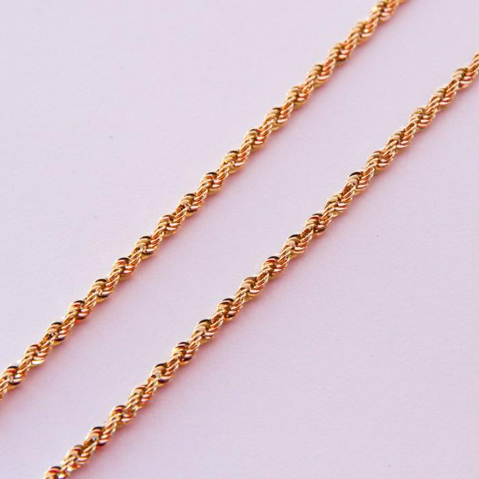 ネックレス チェーン パイプロープ ゴールド K18 18K 18金 2.0mm幅 2ミリ幅 36cm 38cm 40cm 42cm 45cm 50cm 60cm 80cm : Jewelry ...