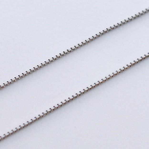 ネックレス チェーン ベネチア 18金 WG ホワイトゴールド 1.2mm幅 36cm 37cm 38cm 40cm 42cm 45cm 50cm 60cm 80cm K18 18K ...