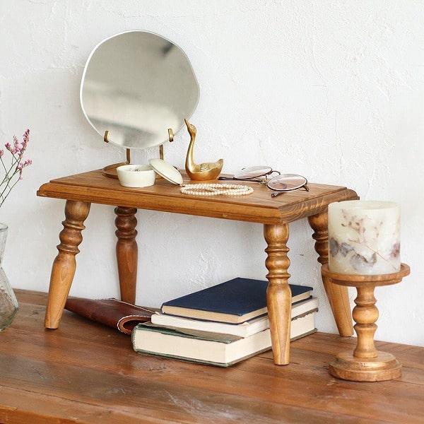 スモールテーブル ナインマーケ パイン 木製 クレエ Creer 50230345 ディスプレイ 飾り台 アンティーク風 ナチュラル モダンミニ スモール おしゃれ (送料無料) : メルシー ...