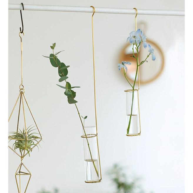 花瓶 一輪挿し フラワーベース インブルーム ハンギングフラワーベース L ガラス クレエ Creer 92250004 フック 吊り下げ フラワーベース/木/花 おしゃれ : メルシー ...
