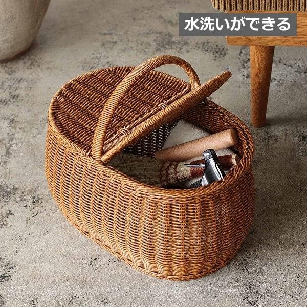 ユティル オーバルピクニックバスケット バスケット 水洗いができる クレエ ユティル Creer UTILE 92340033 バスケット かご カゴ 整理ボックス おしゃれ : cre ...