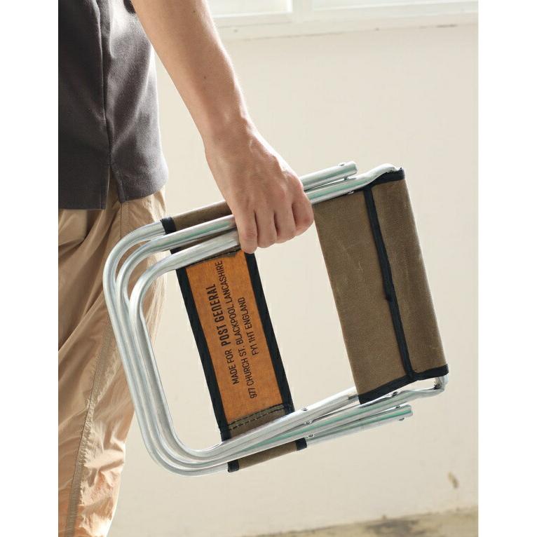 ミニスツール 折りたたみ 折り畳み ワックスドキャンバス フォールディング ポストジェネラル ブラウン グレー クレエ POST GENERAL おしゃれ : メルシープレゼント 雑貨屋 ...