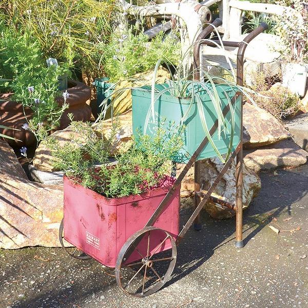 リサイクルイットカンカート AZ-4033 ヴィンテージ風 アンティーク風 ブラウン aziazi アジアジ プランター 植木鉢 プランターカバーガーデン(ポイント10倍) : メルシー ...