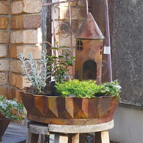 ハウスプランター/A azi-azi アジアジ 壁掛けプランター ガーデン 雑貨 ハンギング ポット ガーデニング雑貨 アンティーク風 AZ-5031 (送料無料 ポイント10倍 ...