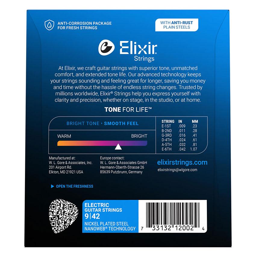 Elixir エレキギター弦 エリクサー 12002 NANOWEB 09-42 1セット : 福山楽器センターYS店 - 通販 ...