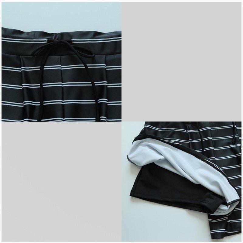 大きいサイズ レディース カバーアップ水着 上下セット 短パンつき 花柄 ボーダー柄 LL 3L 4L 5L ブラック ホワイト 全5色 新登場 : Merry Factory - 通販 ...