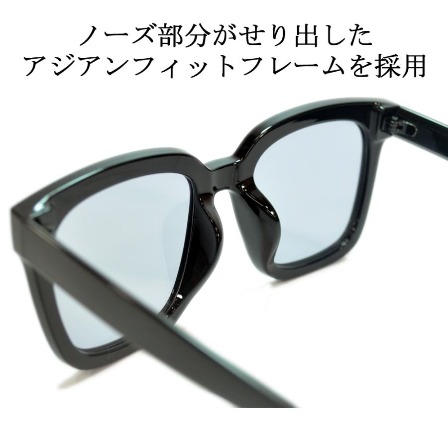 サングラス メンズ レディース 伊達メガネ スクエア ウェリントン 大きいレンズ 色付き 薄い色 カラーレンズ :ty2964:MERRY ...