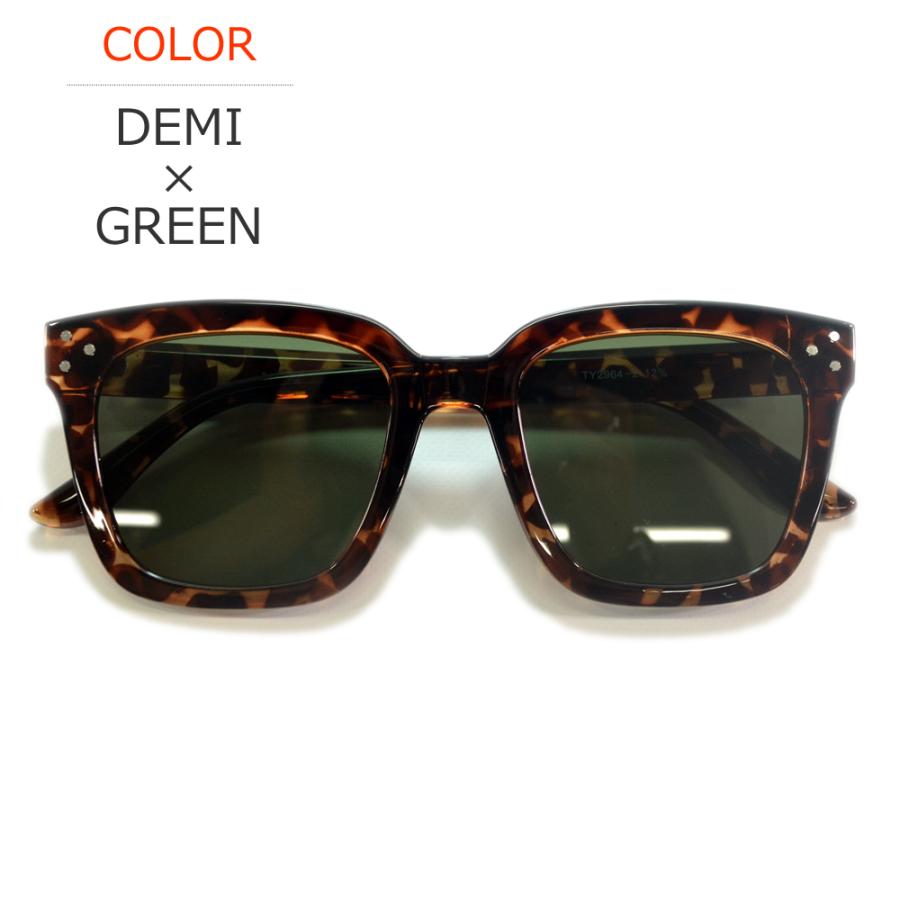 サングラス メンズ レディース 伊達メガネ スクエア ウェリントン 大きいレンズ 色付き 薄い色 カラーレンズ :ty2964:MERRY ...