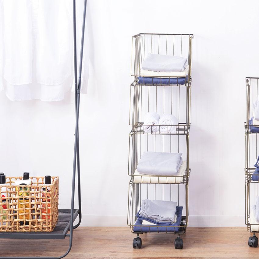 Stacking Wagon スタッキングワゴン4D AKB-439 4段 3color ワゴン 収納 キャスター付き ラック スチール製 : メルティコヤフー店 - 通販 - Yahoo ...