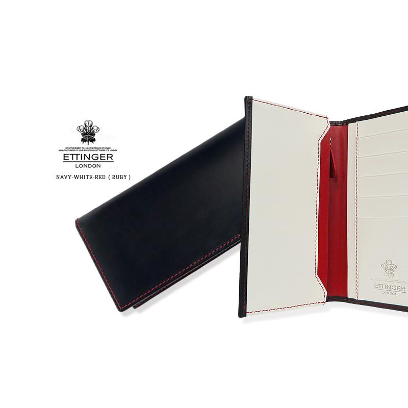 ETTINGER ETTINGER社公認正規販売店 エッティンガー 長財布 2112BEJR NAVY-WHITE-RED ( RUBY ...