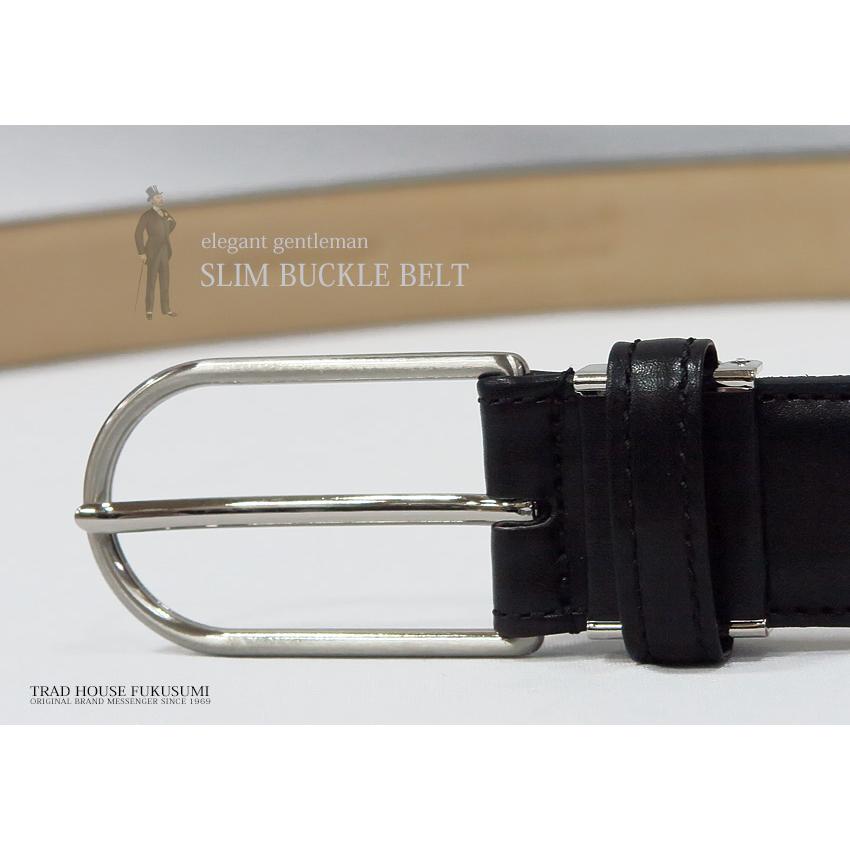 MESSENGER メッセンジャー スリムバックルベルト Elegant gentleman SLIM BUCKLE BELT ブラック ...