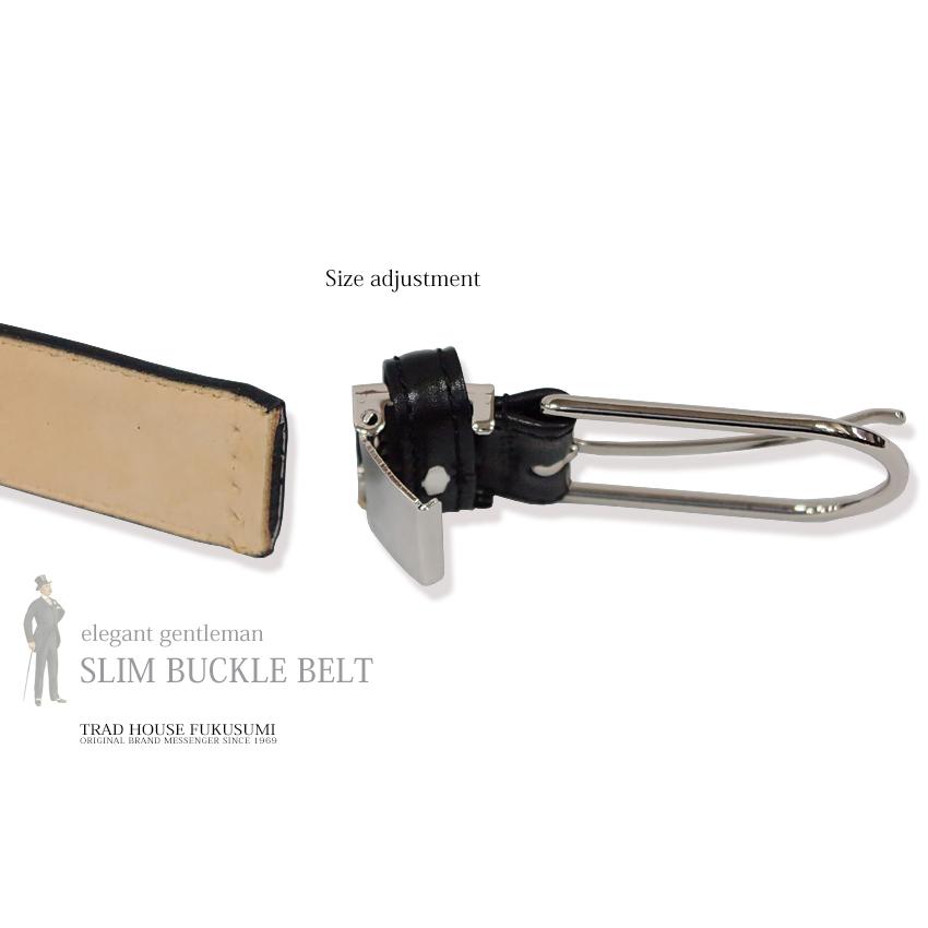 MESSENGER メッセンジャー スリムバックルベルト Elegant gentleman SLIM BUCKLE BELT ブラック ...