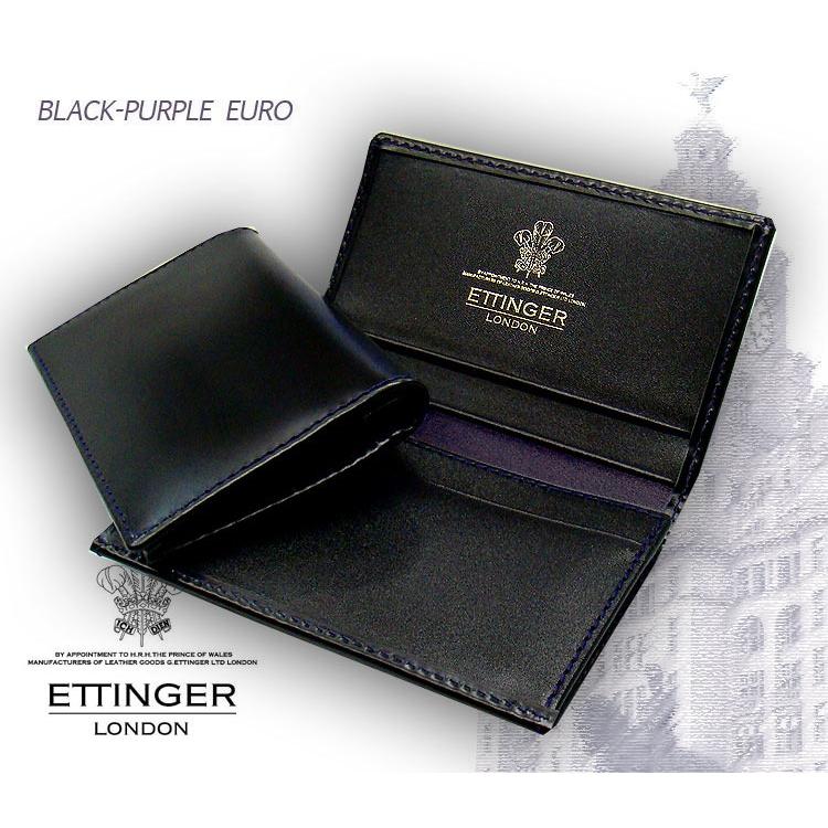 ETTINGER社公認正規販売店 ETTINGER / エッティンガー カードケース 143JR BLACK-PURPLE EURO カード入れ/名刺入れ 別注カラー 003 : blk ...