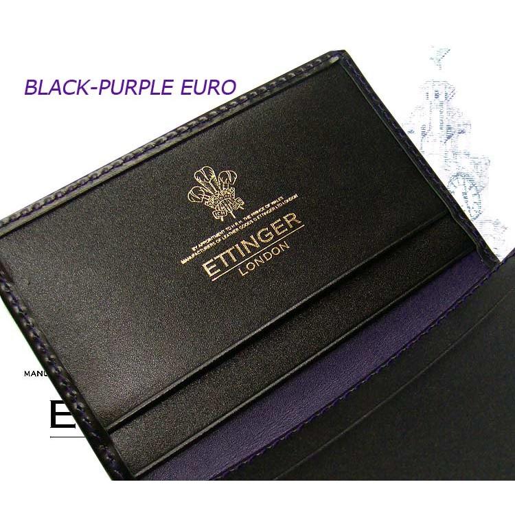 ETTINGER社公認正規販売店 ETTINGER / エッティンガー カードケース 143JR BLACK-PURPLE EURO カード入れ/名刺入れ 別注カラー 003 : blk ...