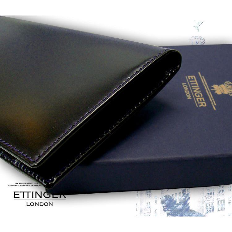 ETTINGER社公認正規販売店 ETTINGER エッティンガー 長財布 806AJR BLACK-PURPLE EURO ロングウォレット 札入れ 別注カラー 003 : blk ...