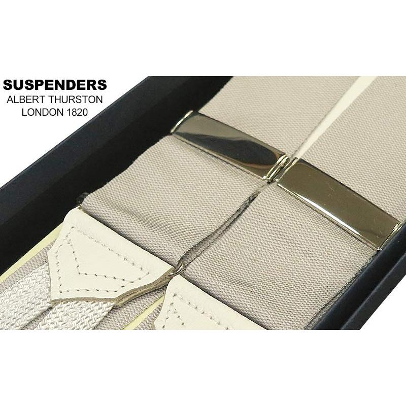 albert thurston ALBERT THURSTON アルバートサーストン サスペンダー 帯幅40mm SP-1039 ( シルバー ...