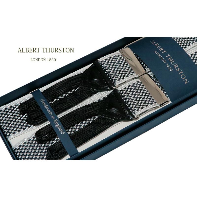 albert thurston ALBERT THURSTON アルバートサーストン サスペンダー 帯幅40mm SP-1054 ( ホワイト ...