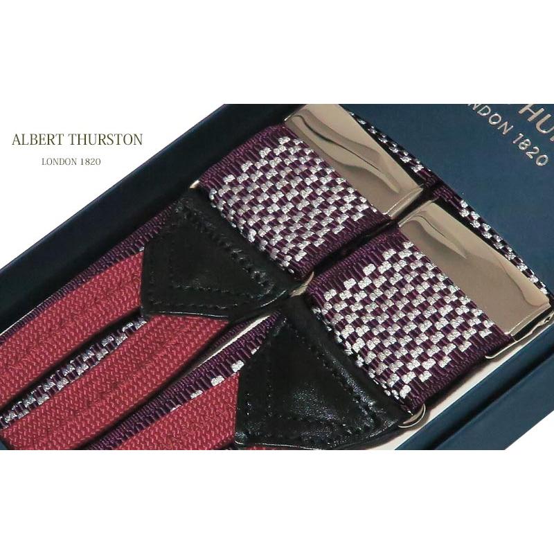 albert thurston ALBERT THURSTON アルバートサーストン サスペンダー 帯幅40mm SP-1055 ( ワイン ...
